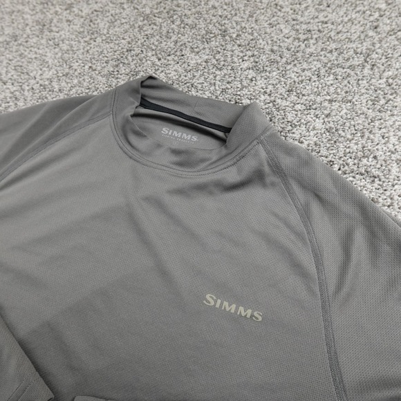 Simms | Shirts | Simms Shirt Mens M Gray Long Sleeve Performance ...